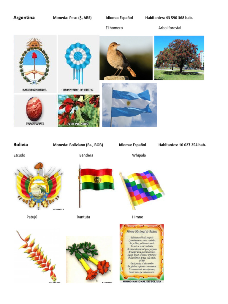 simbolos patrios de sudamerica | PDF