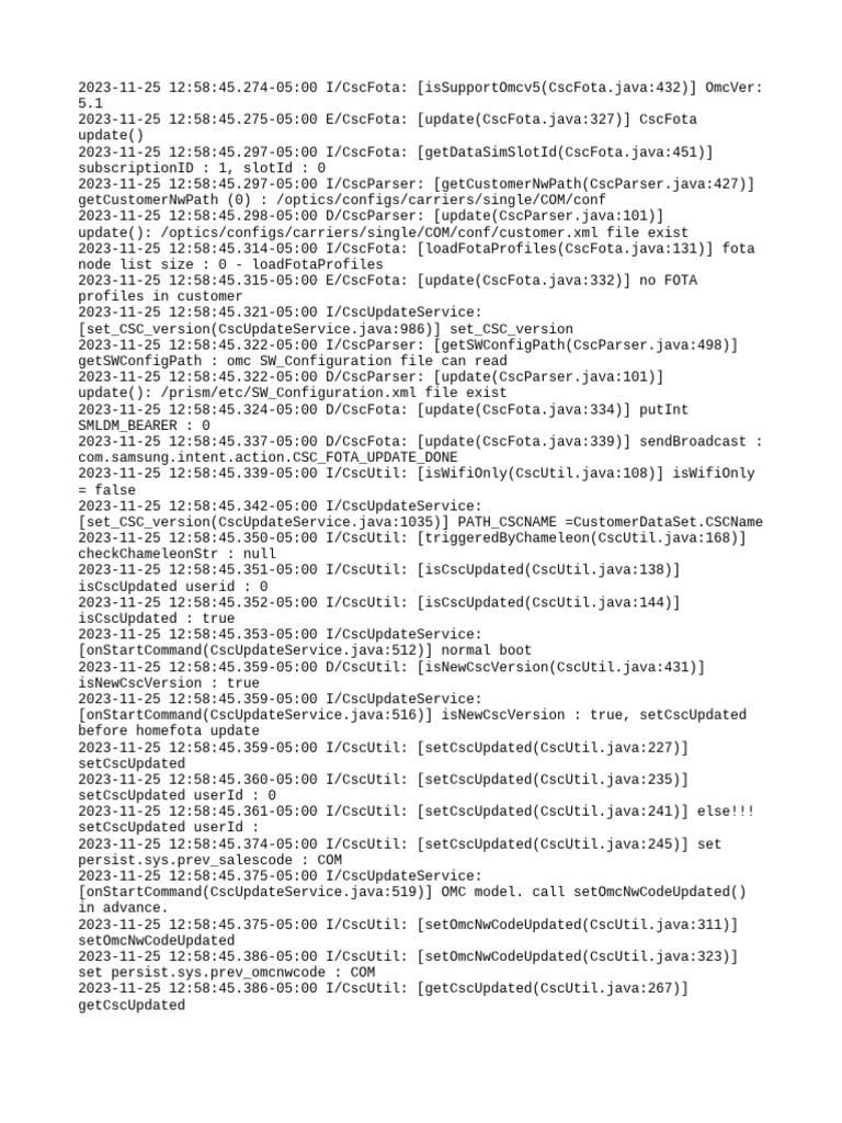 Home Fota Update Log | PDF | Computing Platforms | Computer Programming