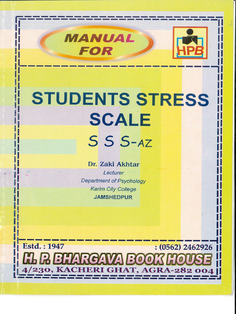 Tool - Student Stress Scale | PDF