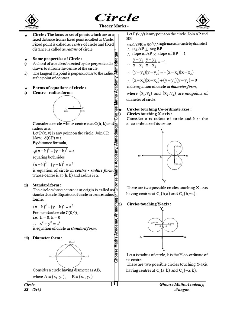 Circle | PDF | Circle | Tangent
