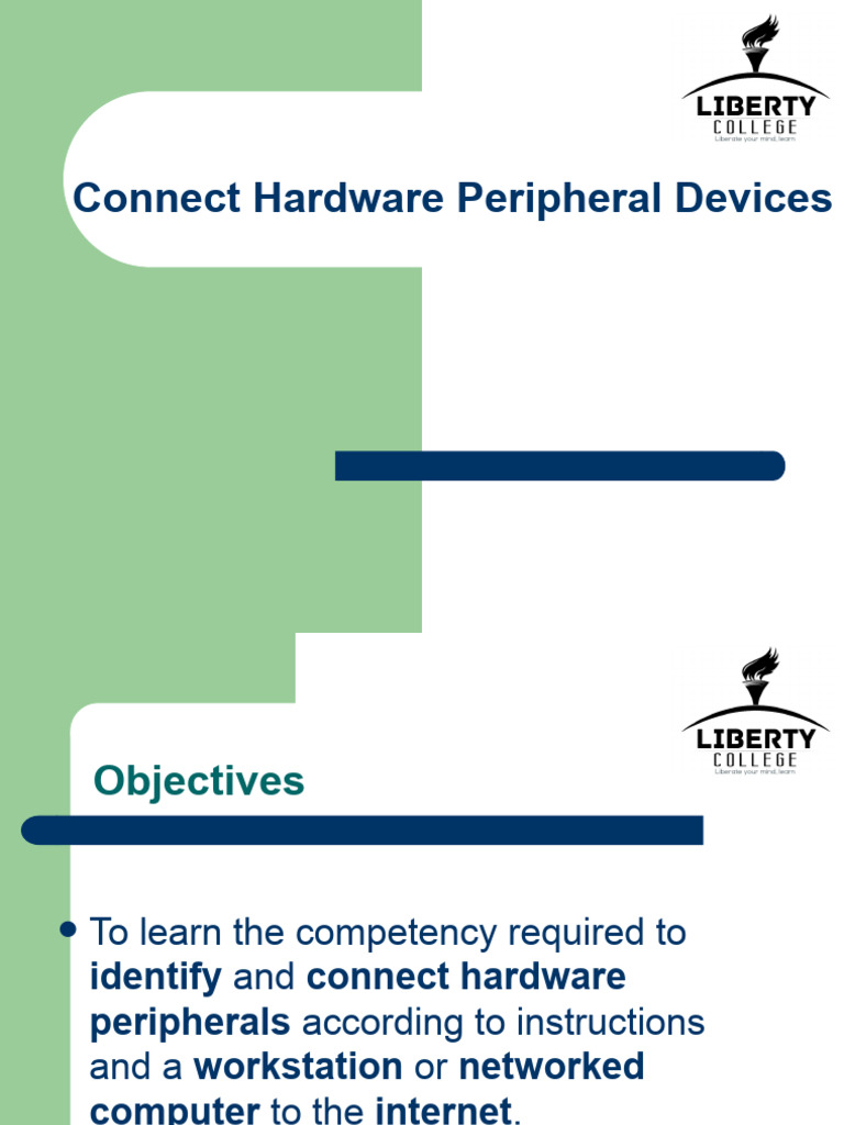 Connecting Hardware Peripherals | PDF | Computer Network | Computer ...