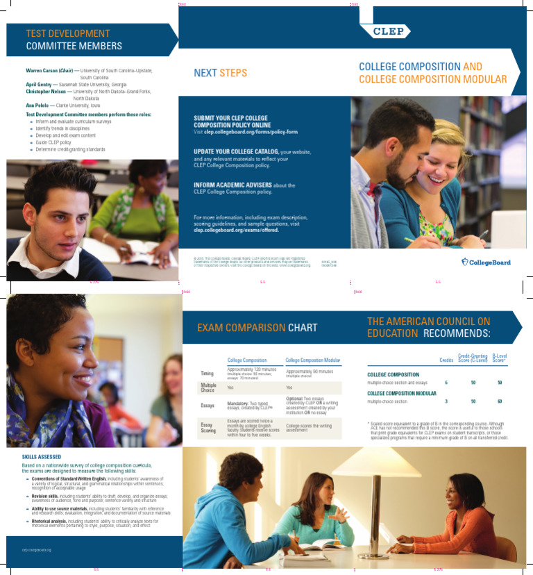 Clep College Composition | PDF | Multiple Choice | Essays