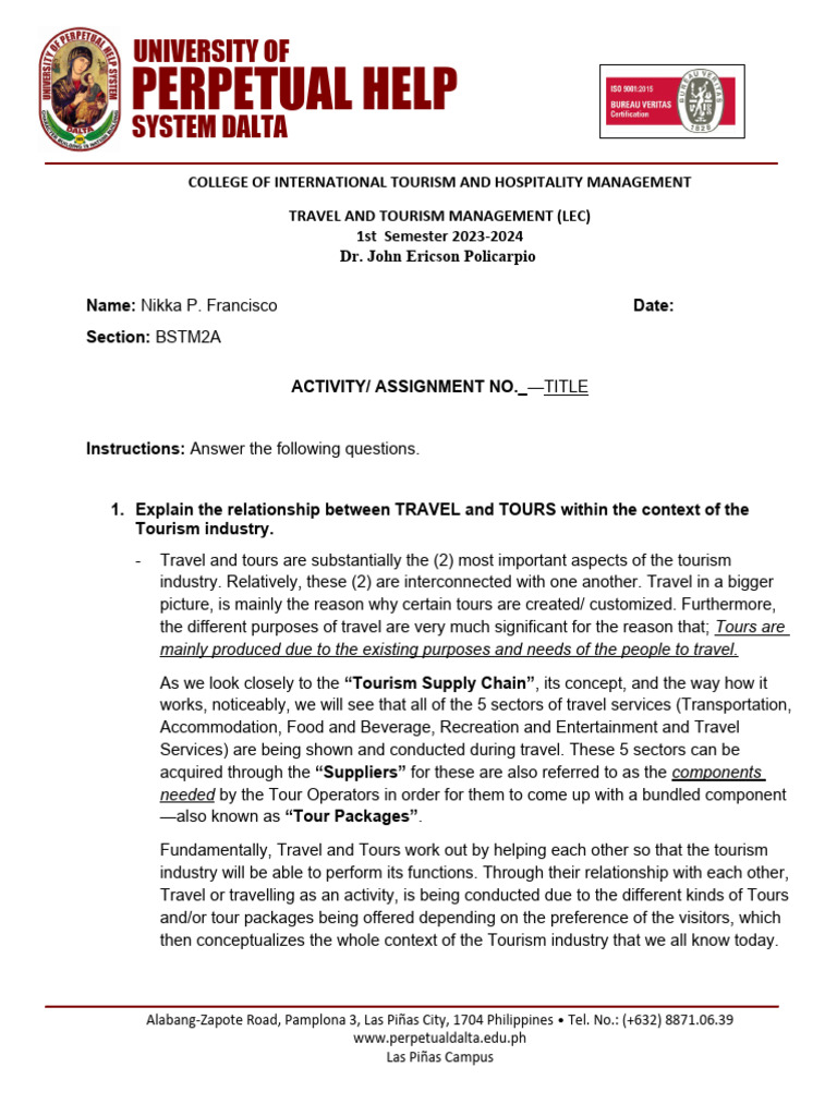 (Lec) Travel and Tour Template | PDF | Tourism