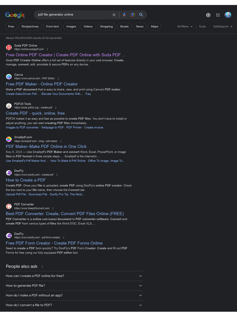 Free Online PDF Creator - Create PDF Online With Soda PDF | PDF | Computing | Software