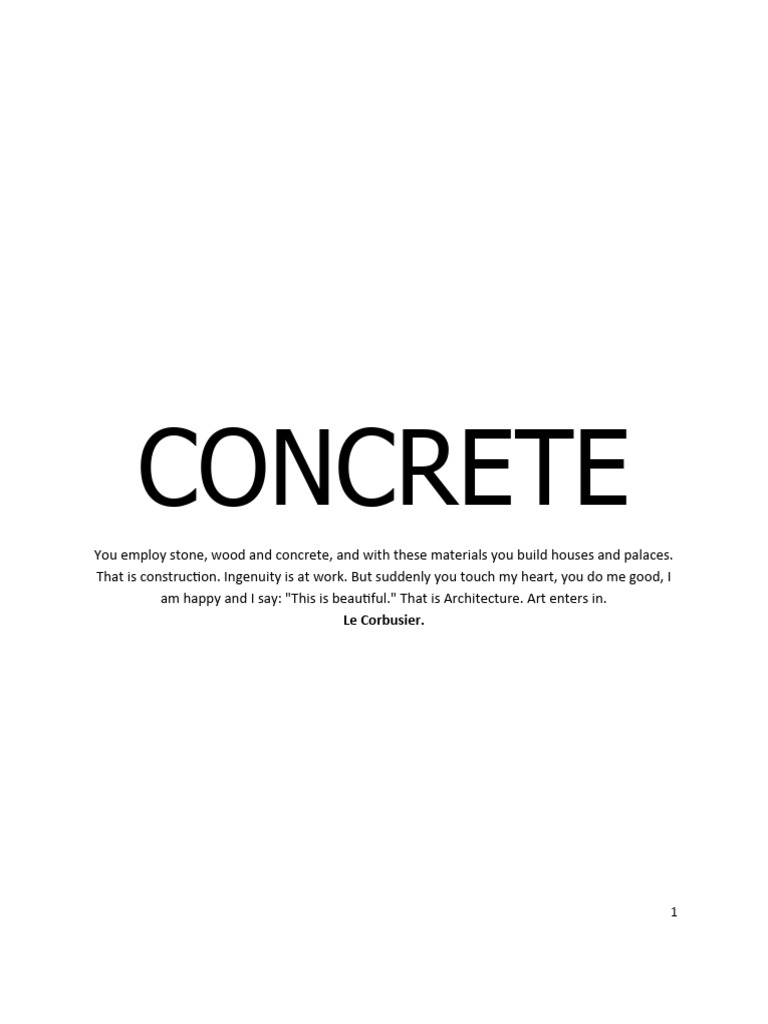 The Beauty and History of Concrete | PDF | Concrete | Precast Concrete
