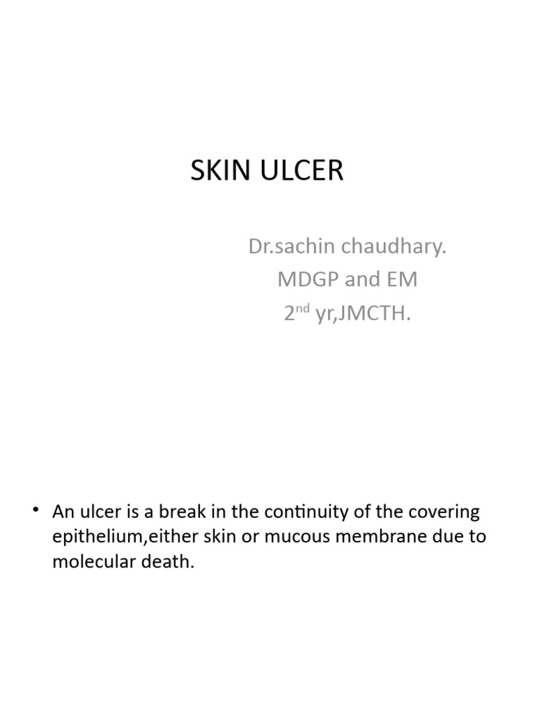 Skin Ulcer Pdf Medicine Causes Of Death