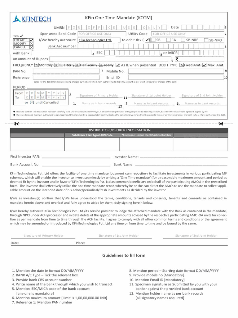 Kfintech OTM | PDF | Service Industries | Personal Finance