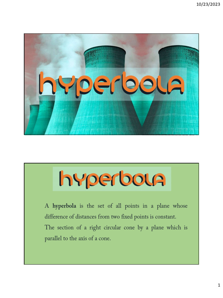 Hyperbola Lesson | PDF | Geometry | Elementary Geometry