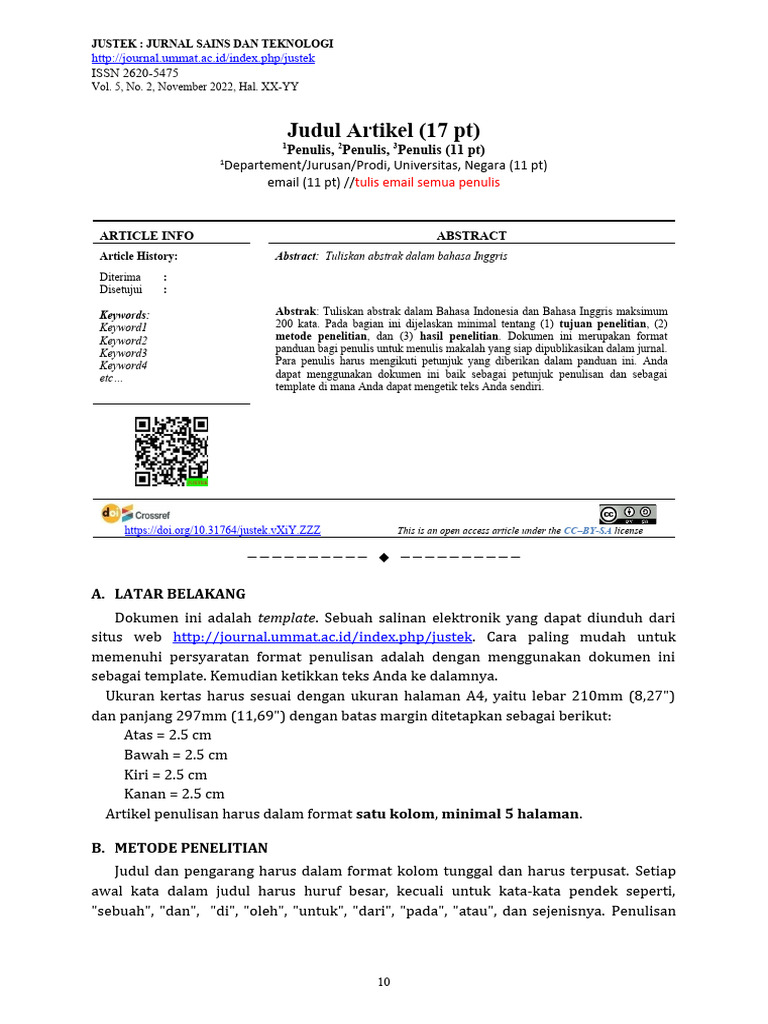 Template JUSTEK | PDF