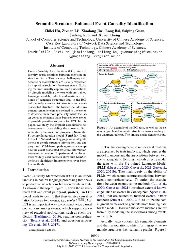 Semantic Structure Enhanced Event Causality Identification Pdf
