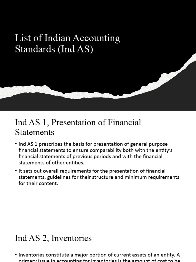 List of Indian Accounting Standards (Ind As) On 1-4-2021 | PDF