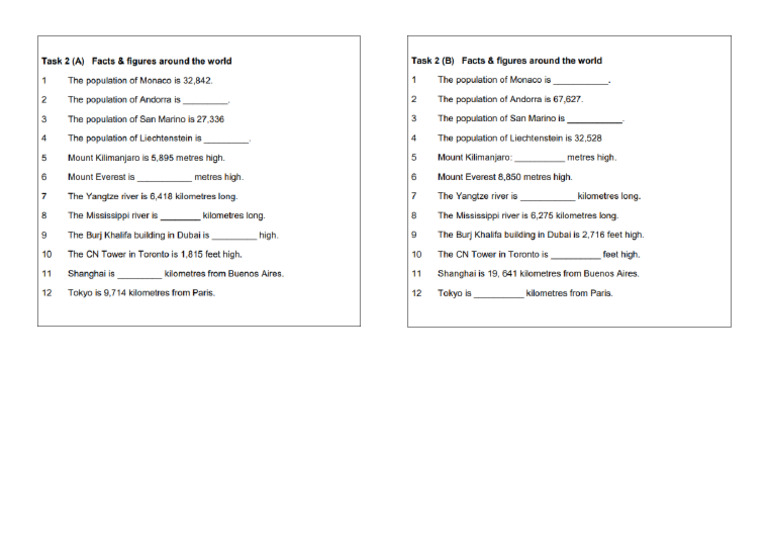 Block 2 Lesson 1 Information Gap 3 | PDF