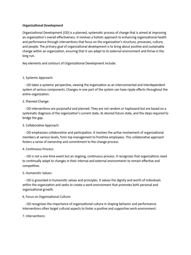 Organizational Development | Download Free PDF | Organization ...