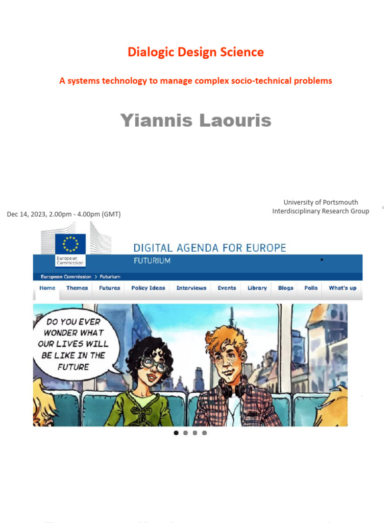 Laouris SDD Portsmouth Seminar Compressed 20231214 | PDF | Technology ...