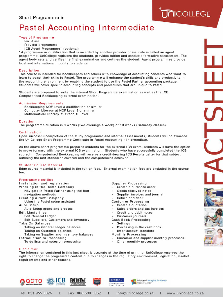 Pastel Accounting Course Part Time | PDF | Debits And Credits | Accounting