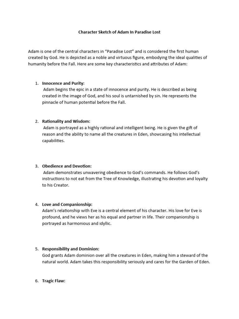 Adam | PDF | Adam | Garden Of Eden Adam | PDF | Adam | Garden Of Eden