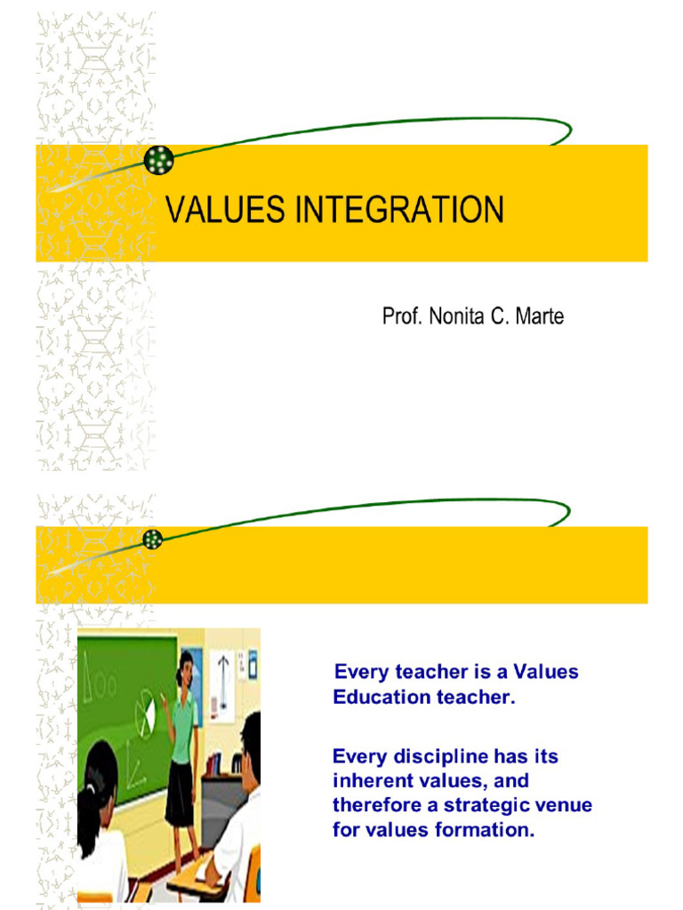 VALUES-INTEGRATION-LECTURE-1 | PDF