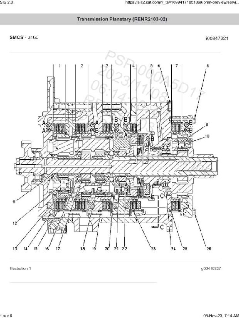 966g XMSN Gears | PDF | Clutch | Bearing (Mechanical)
