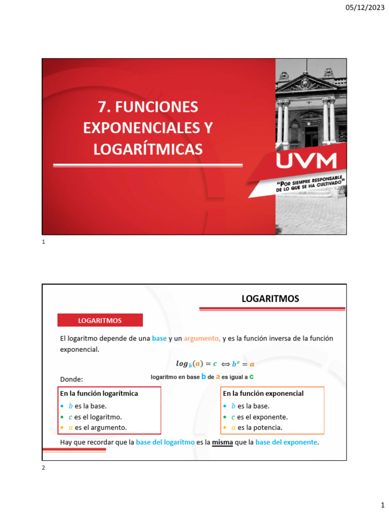TEMARIO_M4B | PDF | Logaritmo | Funciones trigonométricas