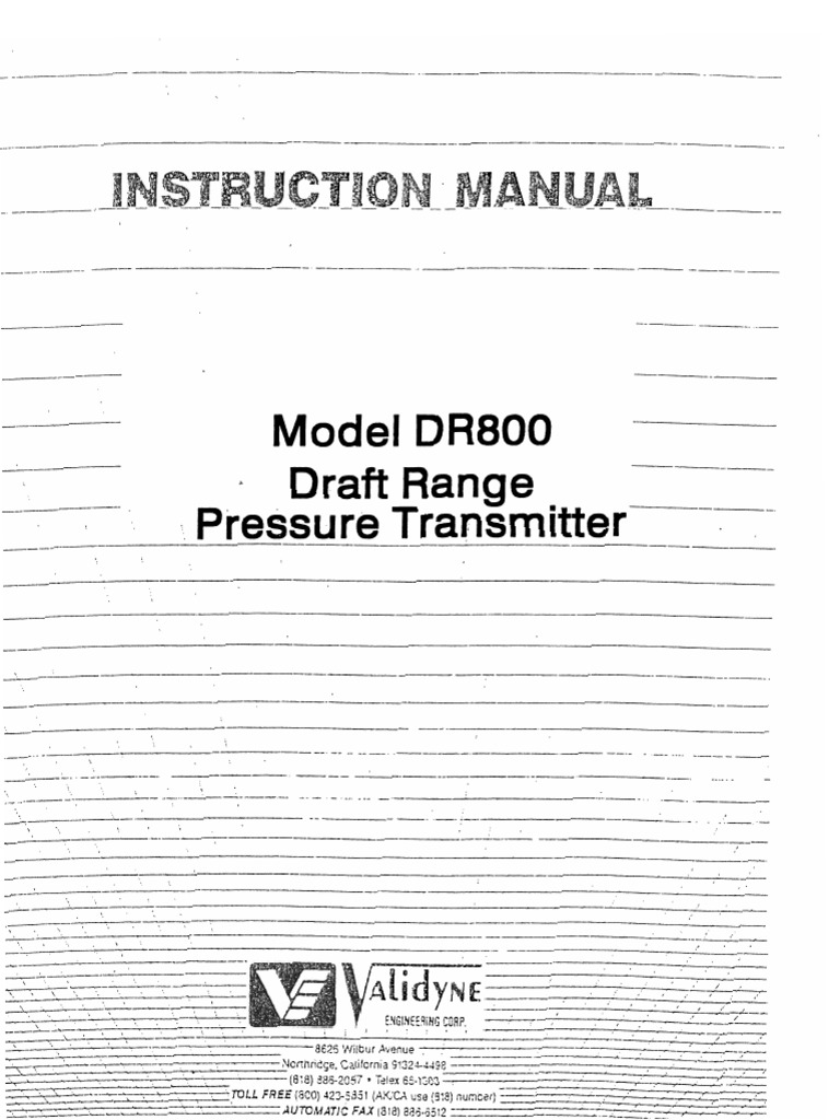 dr800 Draft Range Transmitter | PDF