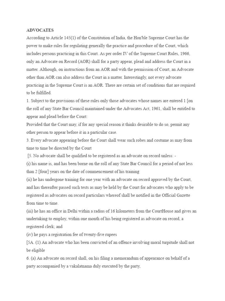 ETHICS | PDF | Advocate | Supreme Court Of India