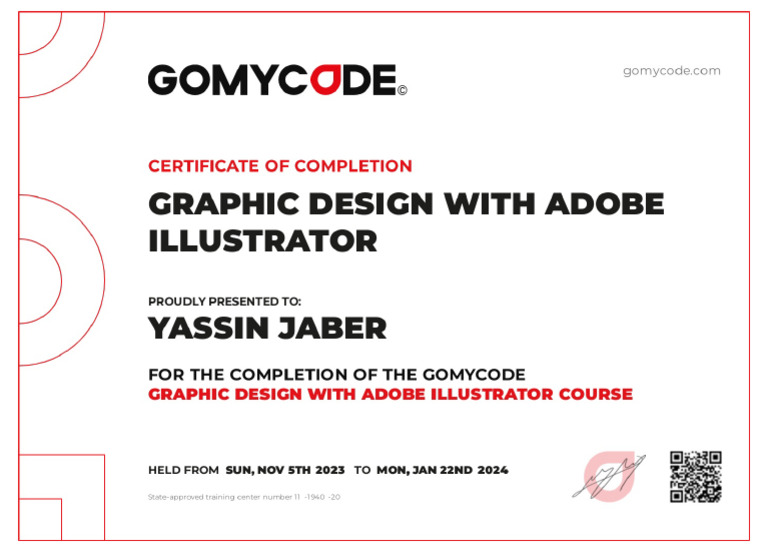 Yassin Jaber-Graphic Design With Adobe Illustrator Certificate of ...