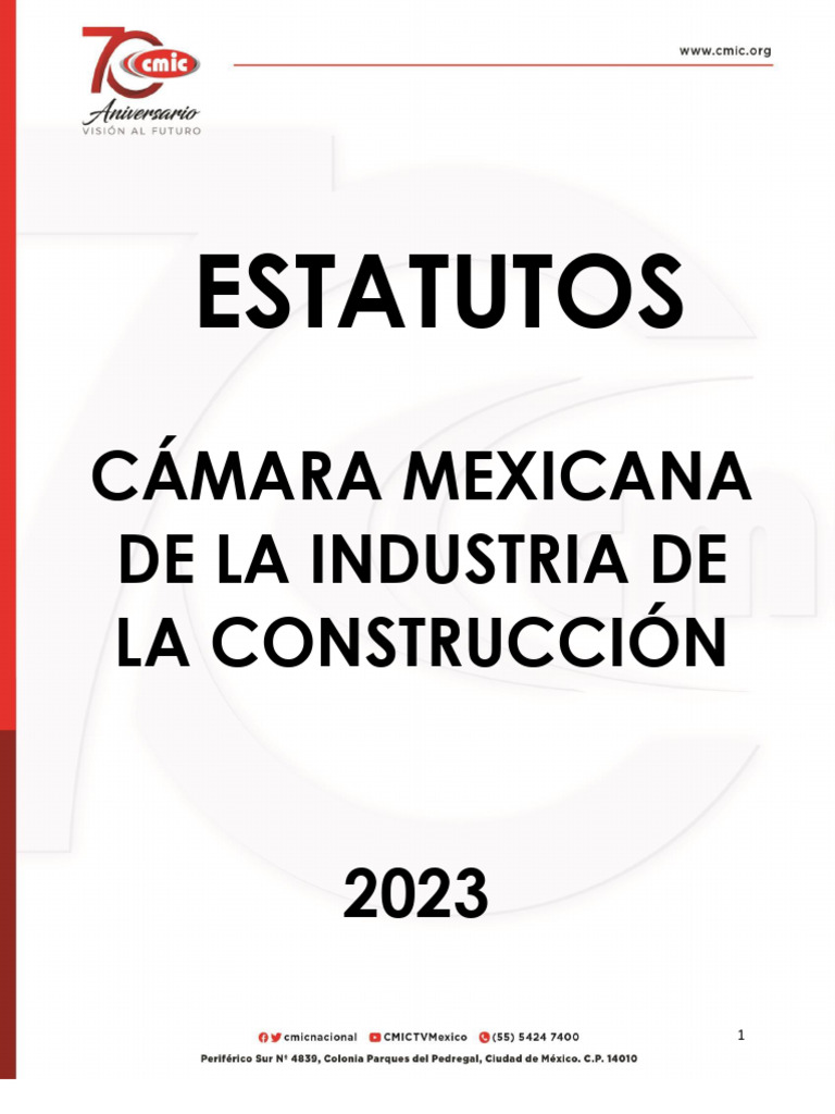 Estatutos_CMIC_2023 | PDF | Arbitraje | México