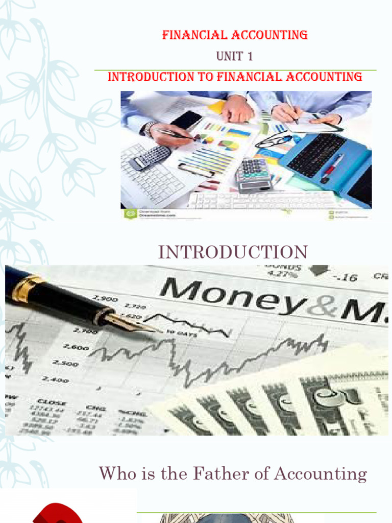 FA Unit 1 - PPT | PDF | Accounting | Financial Statement