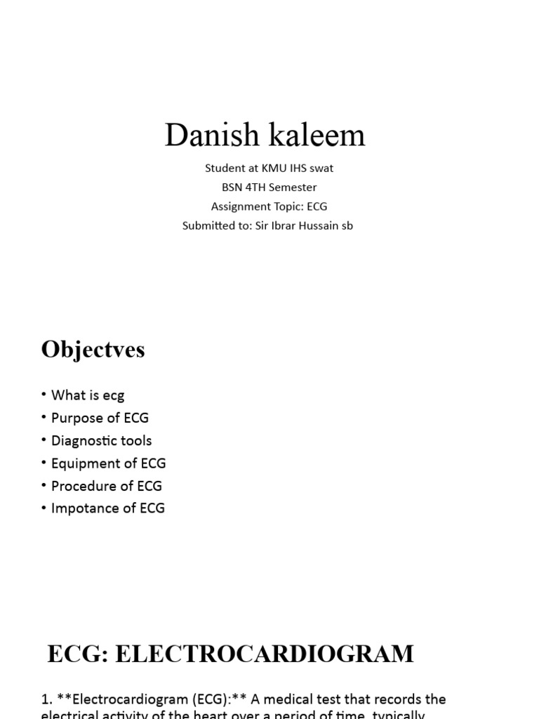 ECG by DANISH Kaleem | PDF | Electrocardiography | Heart