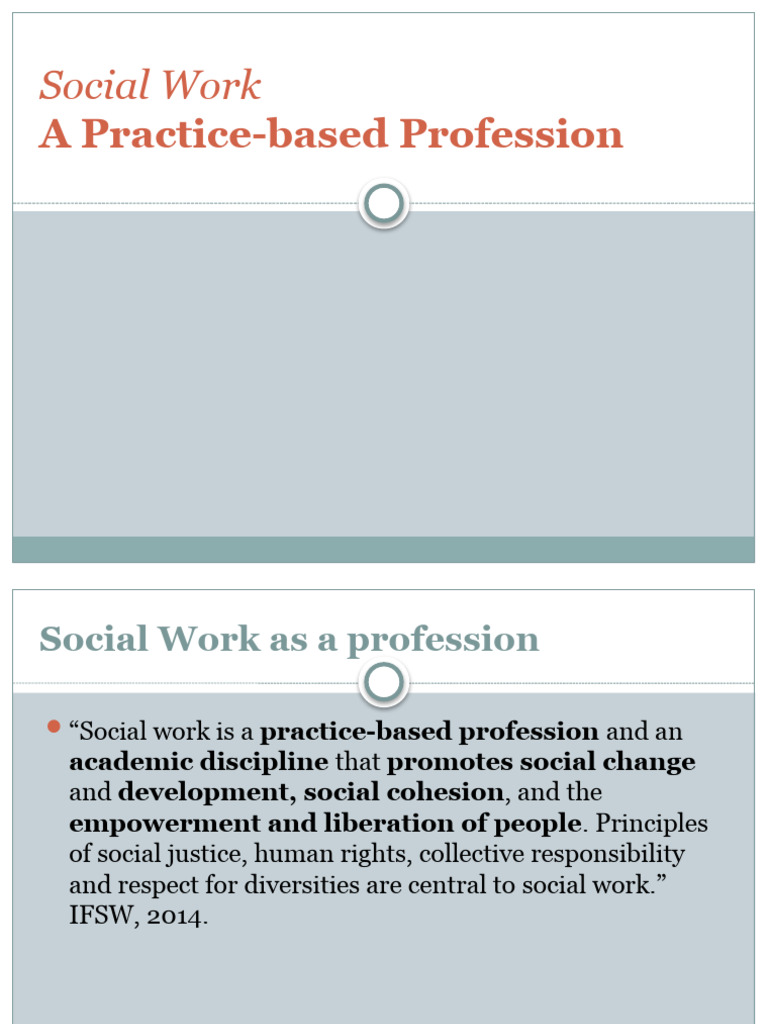 Social Work - A Practice Based Profession | PDF | Social Work | Profession