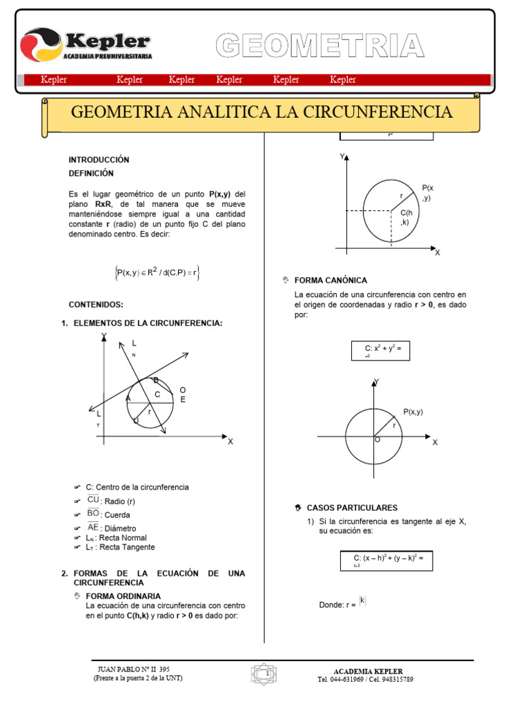tEMA 20 | PDF | Tangente | Línea (geometría)
