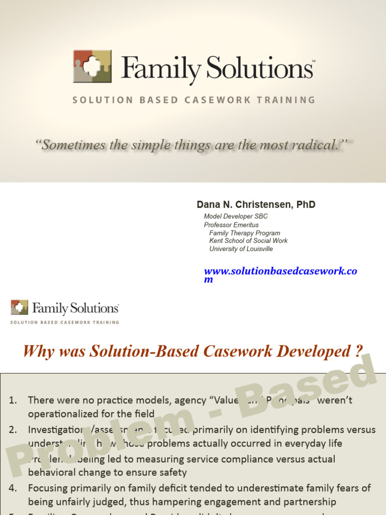 Solution Based Case Work Presentation | PDF | Child Neglect | Social ...