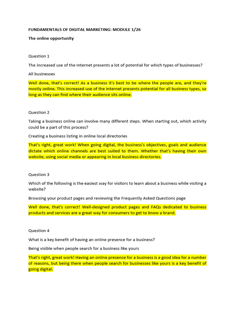 Fundamentals of Digital Marketing-1 | PDF