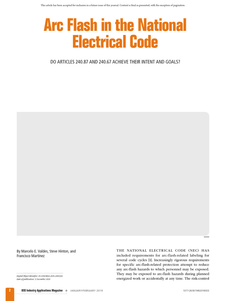 Arc Flash in The National Electrical Cod | PDF | Fuse (Electrical ...