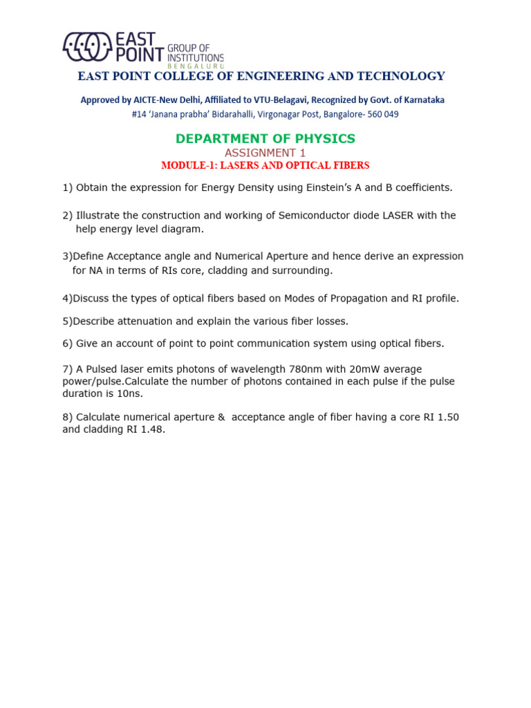 Module 1 Question Bank | PDF