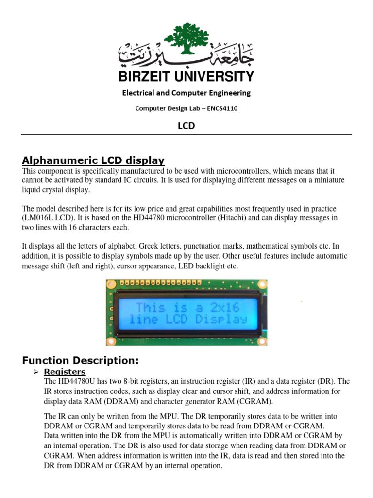 Exp7 LCD | PDF