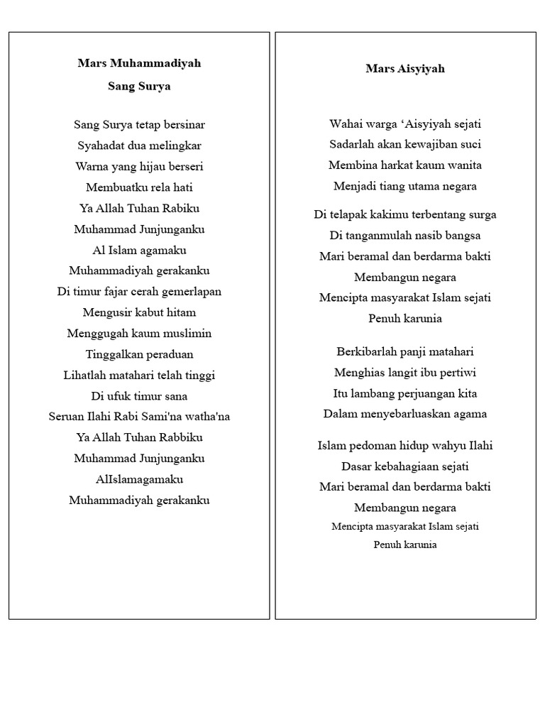 Mars Muhammadiyah | PDF