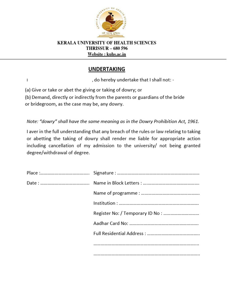 DOWRY Declaration | PDF