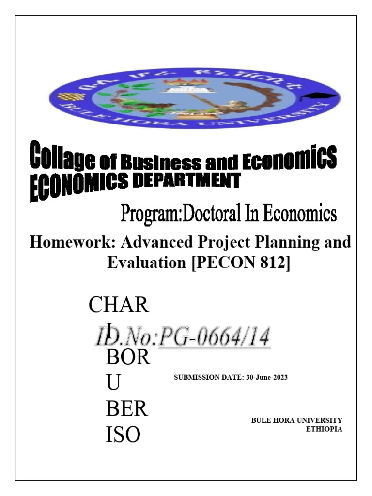 Chari Boru's Advance Project Planning (Pecon821) - Homework Assignment - 29-06-2023 | PDF | Net ...