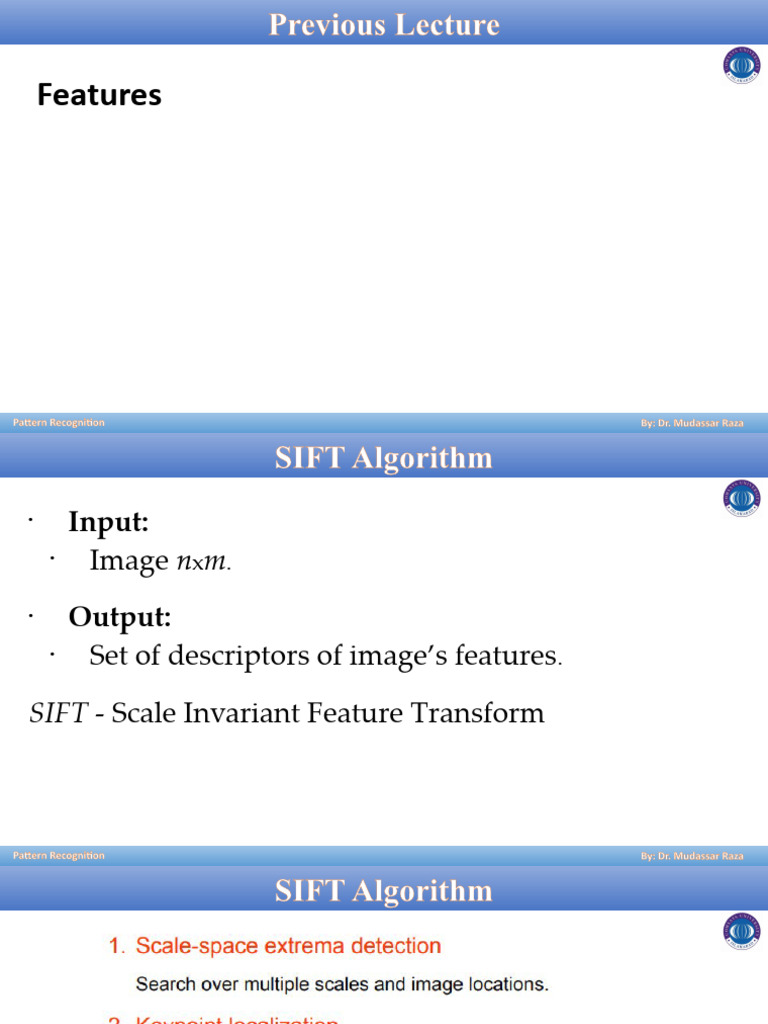 6 Sift Features Pdf Multidimensional Signal Processing Computer Vision 