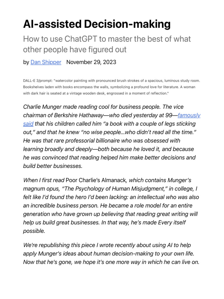 AI-assisted Decision-making | PDF