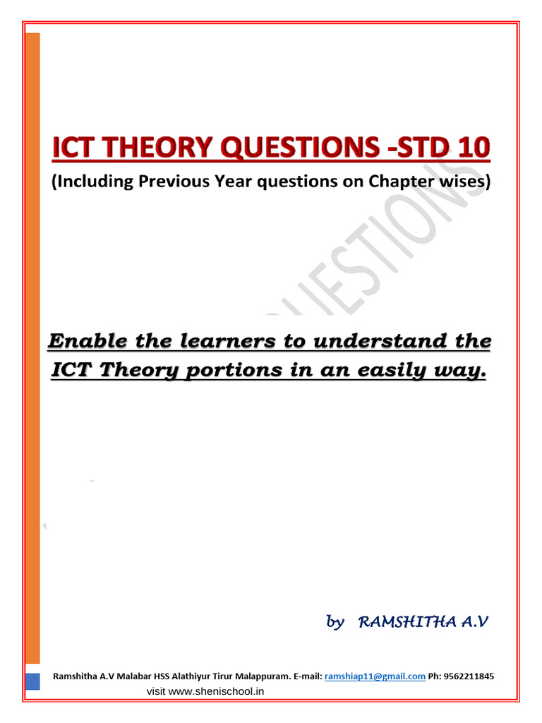 ICT Theory MCQs for Inkscape Software | PDF