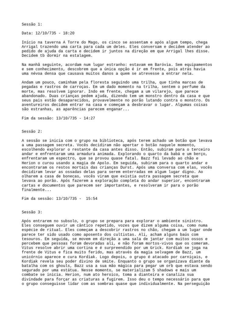 GM Log Curse of Strahd | PDF | Mistério, Suspense e Ficção Policial ...