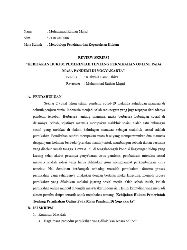 Kebijakan Pernikahan Online Yogyakarta | PDF | Pengembangan Diri