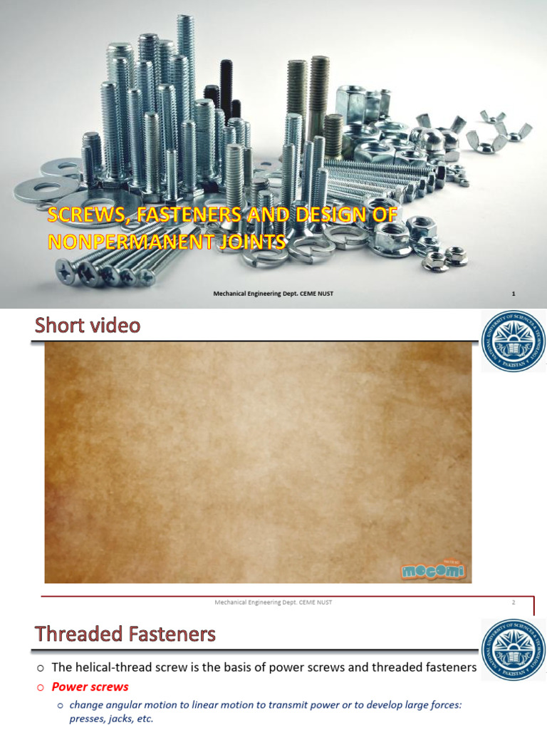 02-Chapter 08-Fasteners (A) | PDF | Screw | Tools