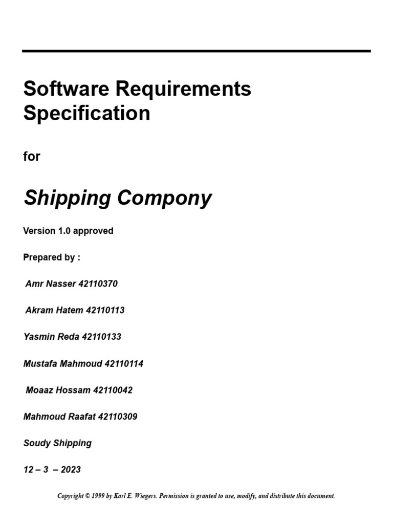 Software Requirements Specification | Download Free PDF | User (Computing) | Password