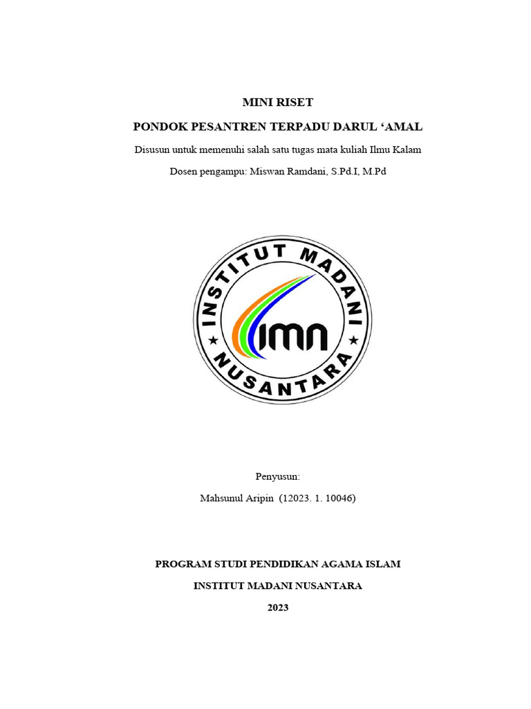 Mini Riset Ilmu Kalam | PDF