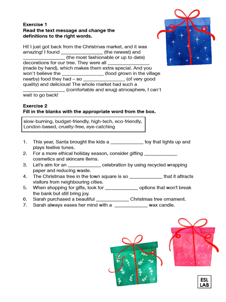 Christmas Gift Guide Worksheet S | PDF | Christmas | Christmas Tree
