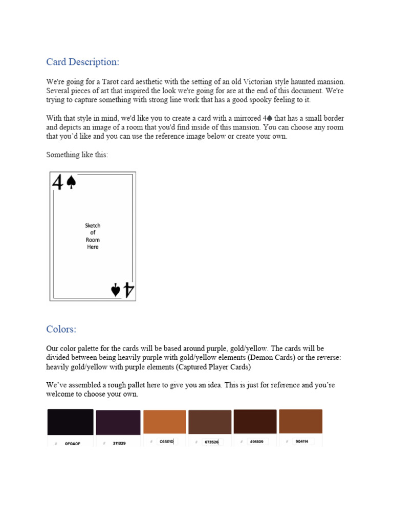 Card Description and Referrences | PDF