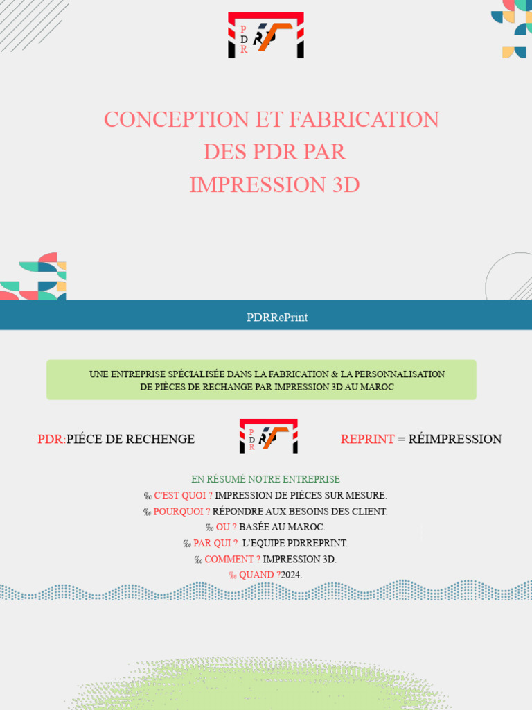 Conception Et Fabrication Des PDR Par Impression 3D | PDF | Art ...